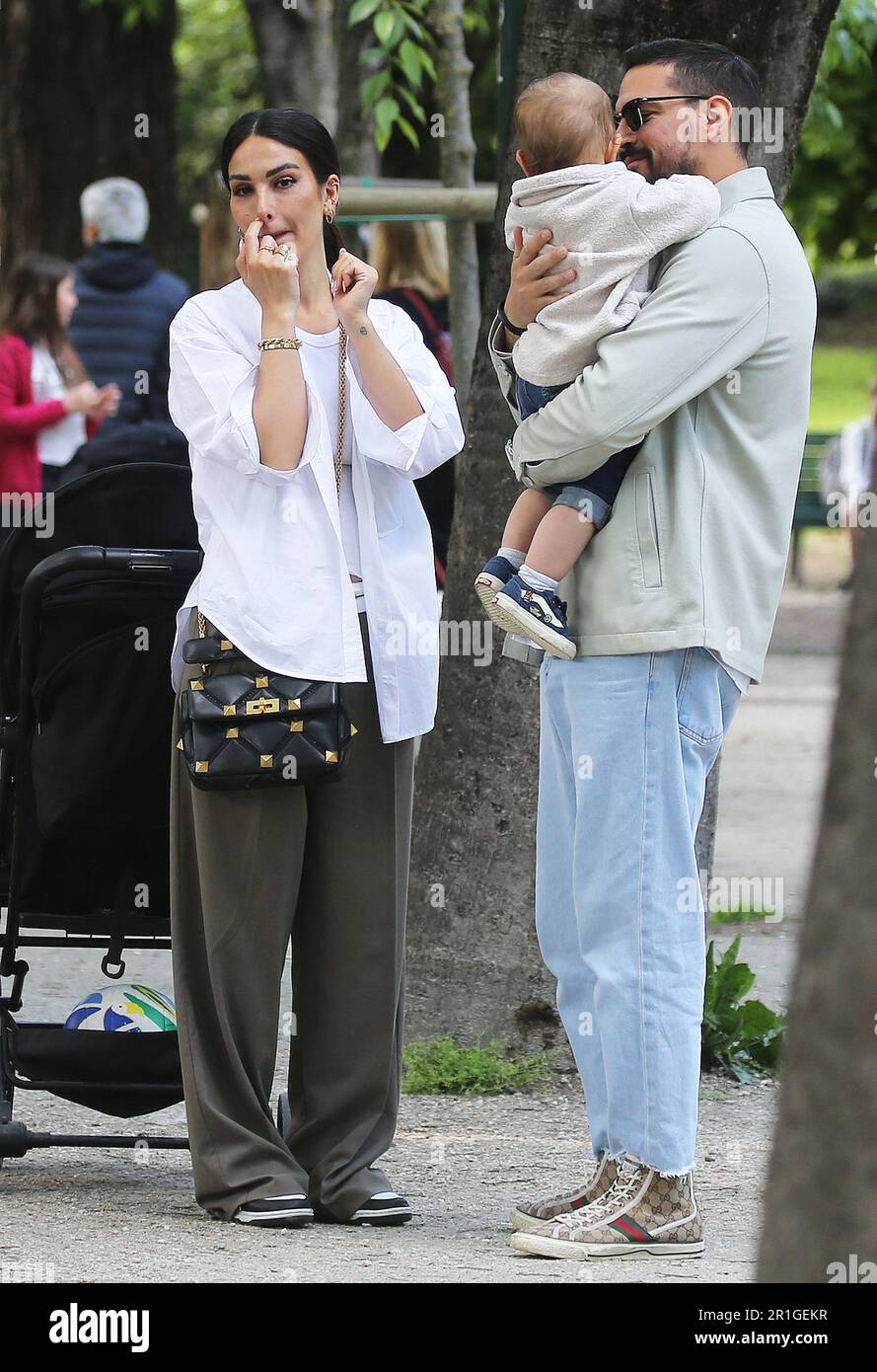 Milan, En. 13th May, 2023. Rosa Perrotta with her husband Pietro ...