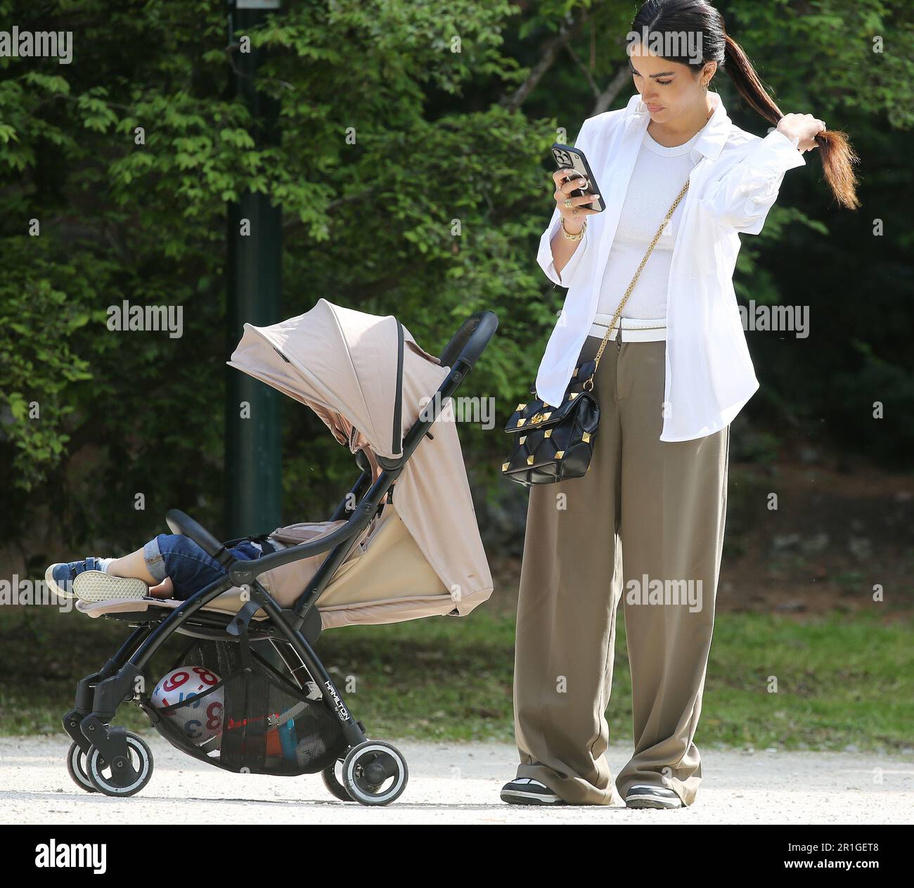 Milan, En. 13th May, 2023. Rosa Perrotta with her husband Pietro ...