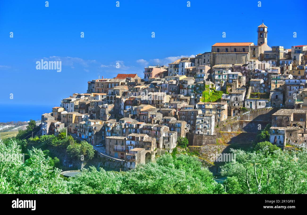 The village of Badolato in the Province of Catanzaro, Calabria, Italy ...