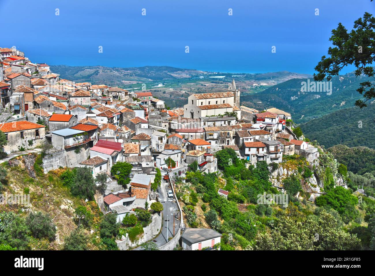 The village of Staiti in the Province of Reggio Calabria, Italy Stock ...