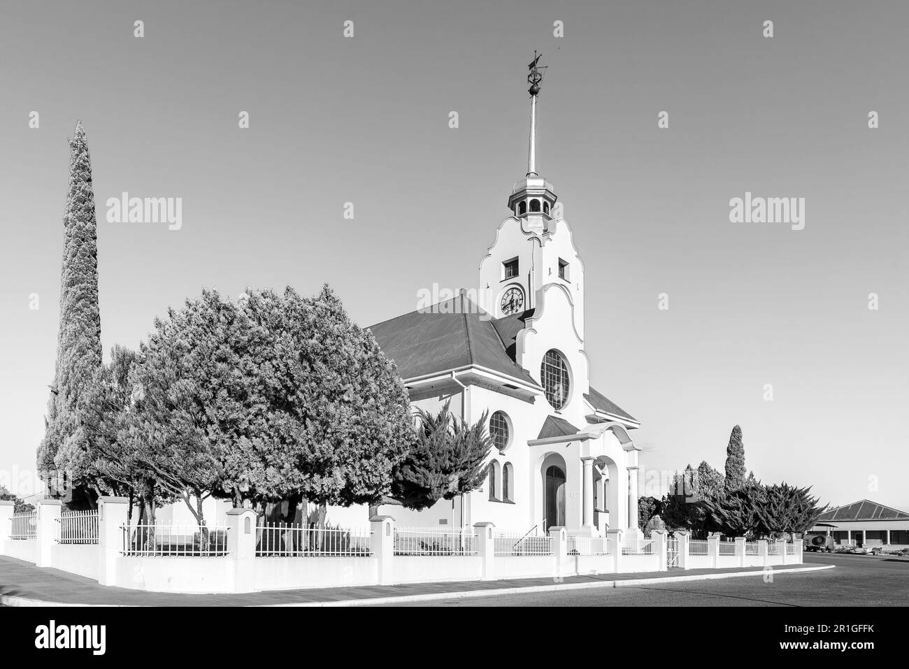 Prieska, South Africa - Feb 28 2023: A street scene, with the Dutch ...