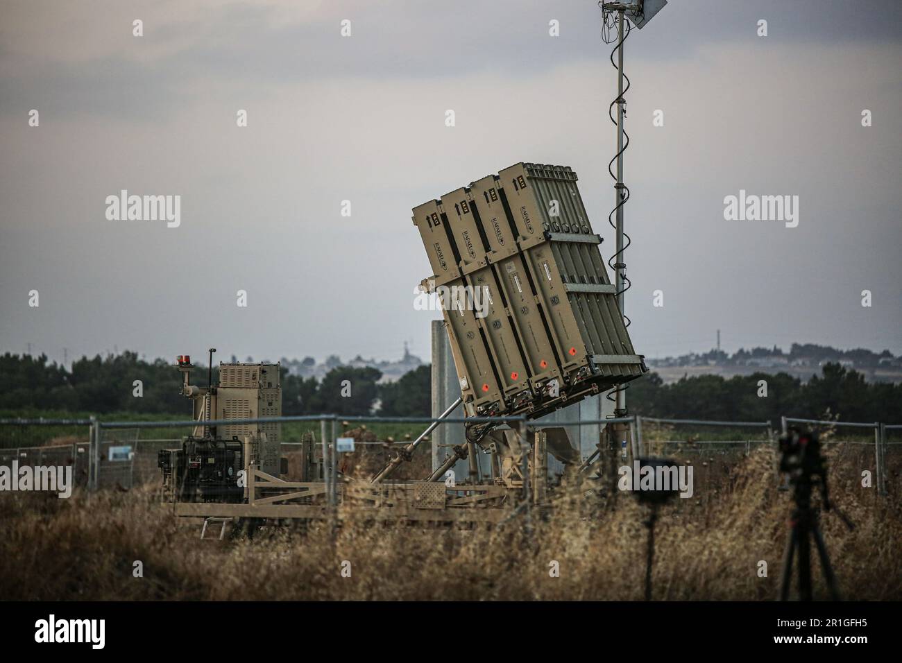General view of Israel's Iron Dome air defense system specifically ...
