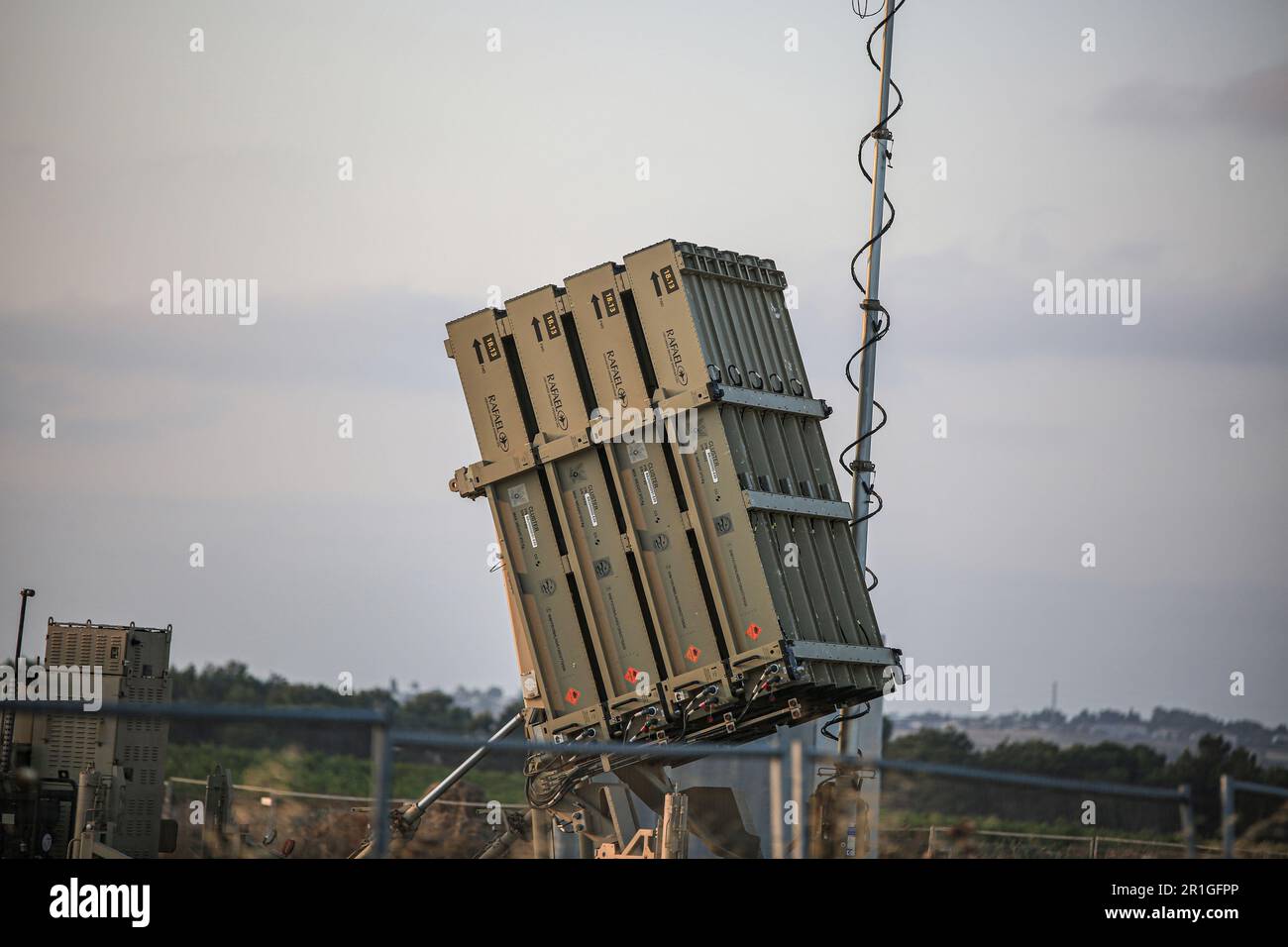 General view of Israel's Iron Dome air defense system specifically ...