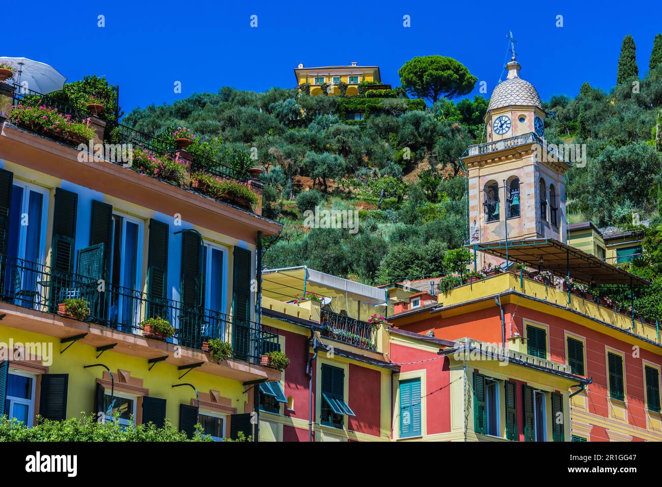 Architecture of Portofino, in the Metropolitan City of Genoa on the ...