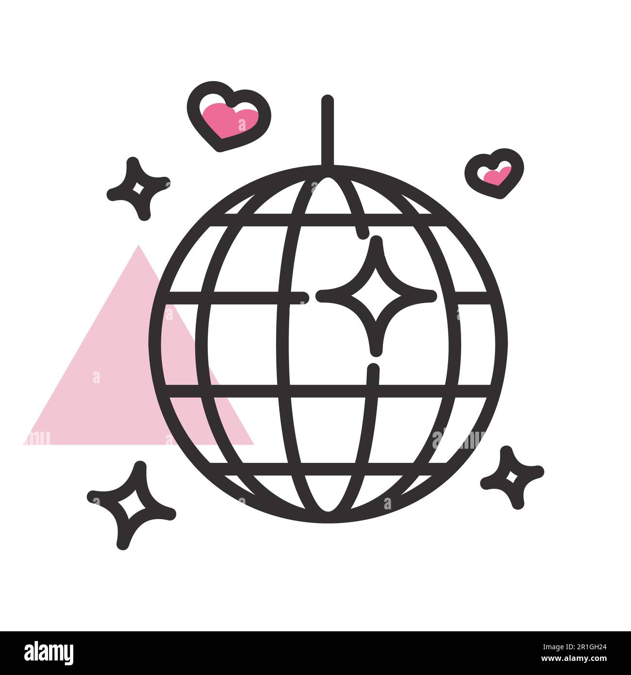 Background retro elements disco ball Cut Out Stock Images & Pictures ...