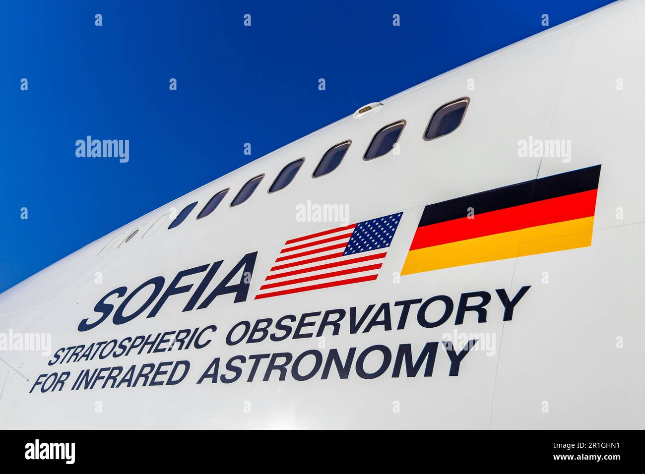 Flying Observatory SOFIA, Boeing 747 SP, SOFIA (Stratospheric Observatory for Infrared Astronomy ...