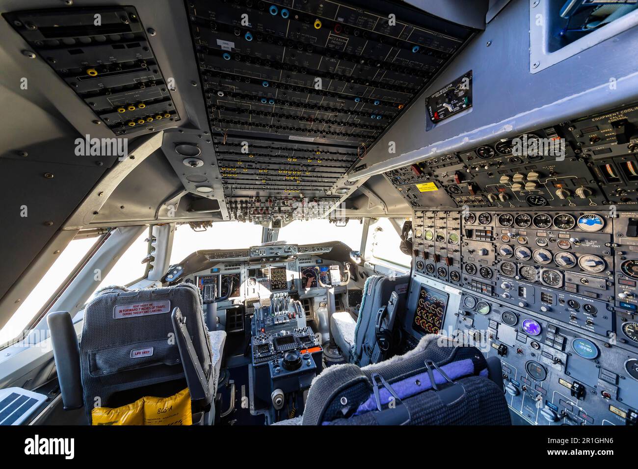 Flying observatory SOFIA, Boeing 747 SP, interior view of the aircraft ...