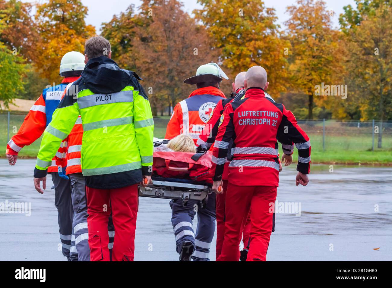 Civil protection exercise BWTEX, police, Bundeswehr and rescue services ...