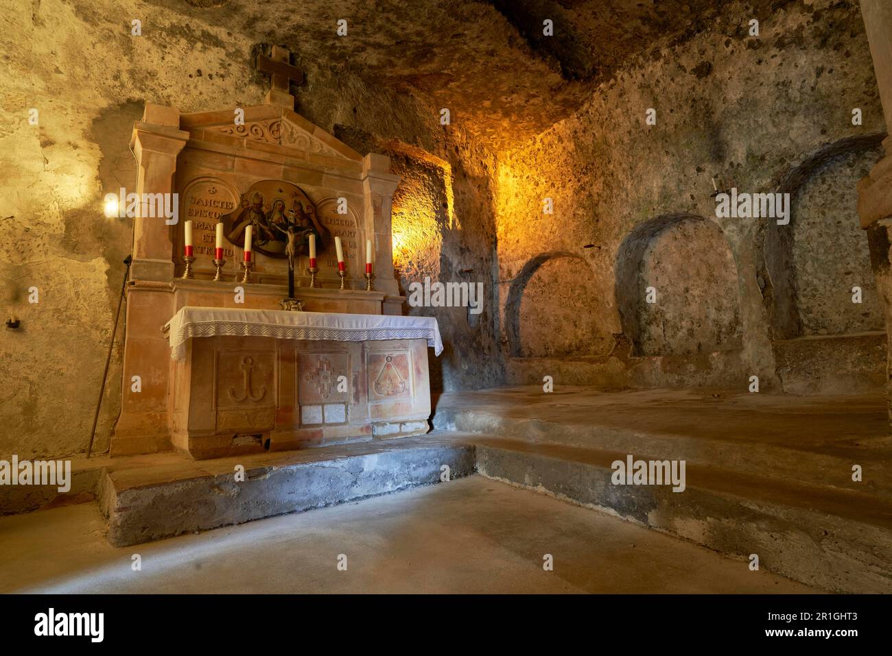 Early Christian Gertrauden Chapel, St. Peter's Cemetery Catacombs ...