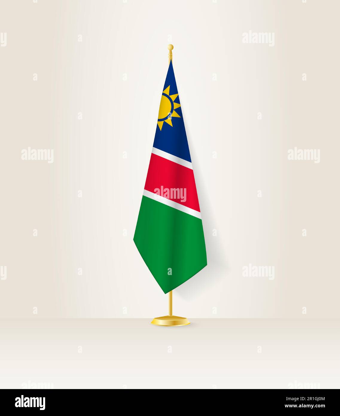 Namibia flag on waving Stock Vector Images - Alamy