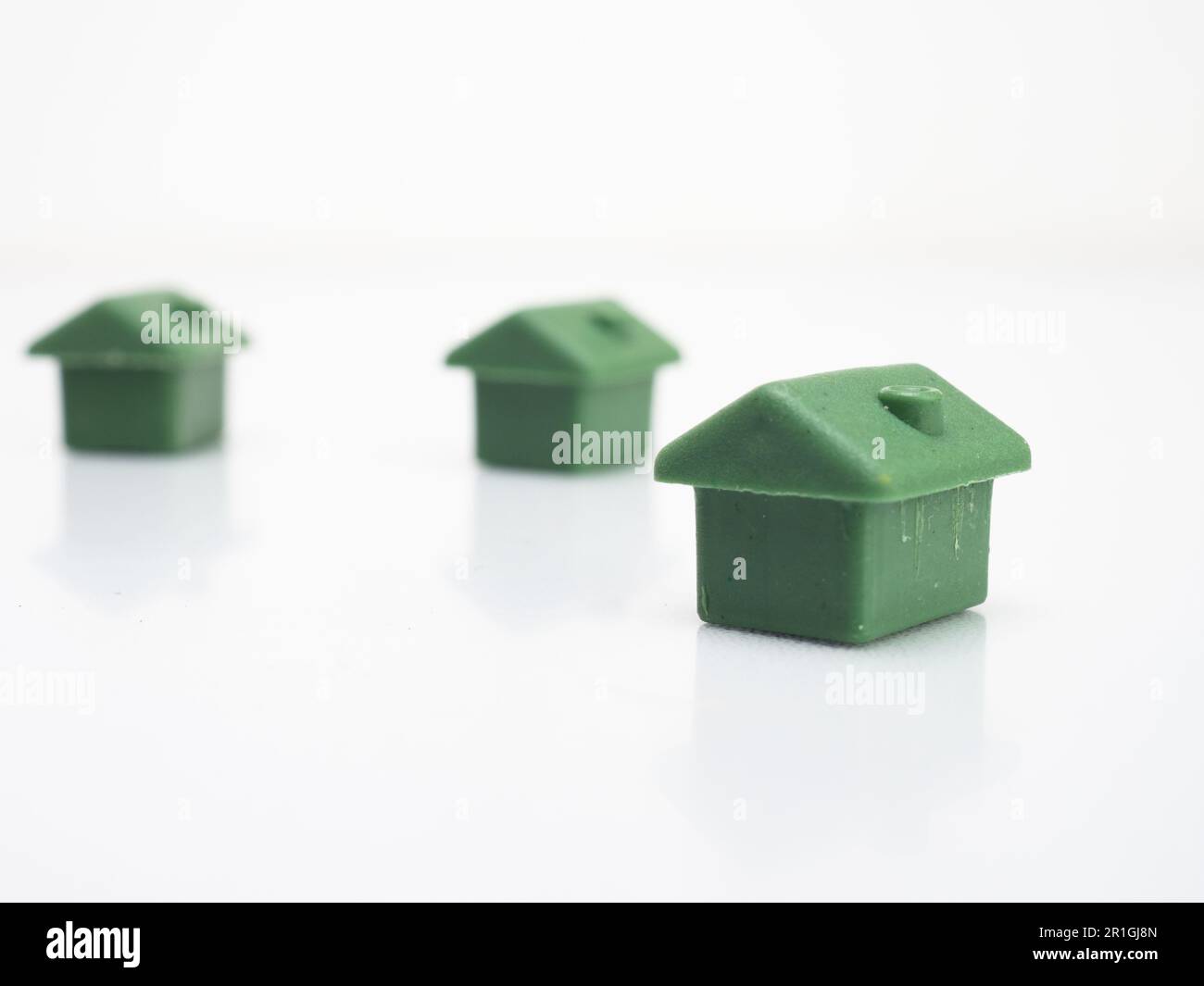 Houses miniature made from recycled plastic isolated on white Stock ...