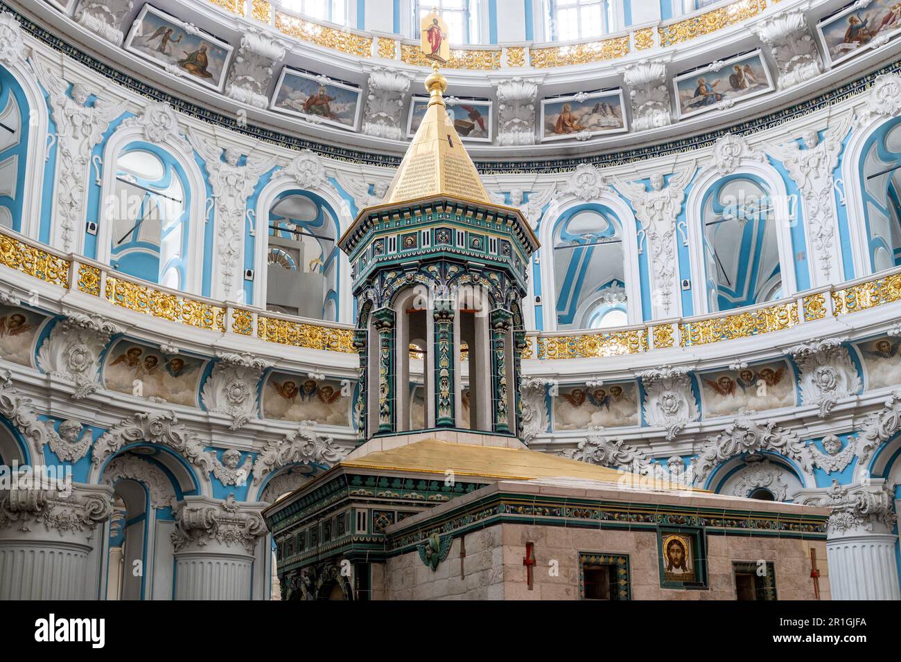 Istra, Russia - May 7, 2023: katholikon is modeled after the Church of ...