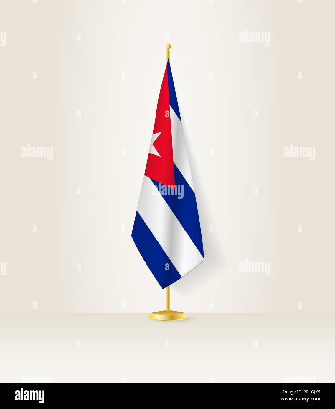 Cuba flag waving on Stock Vector Images - Alamy