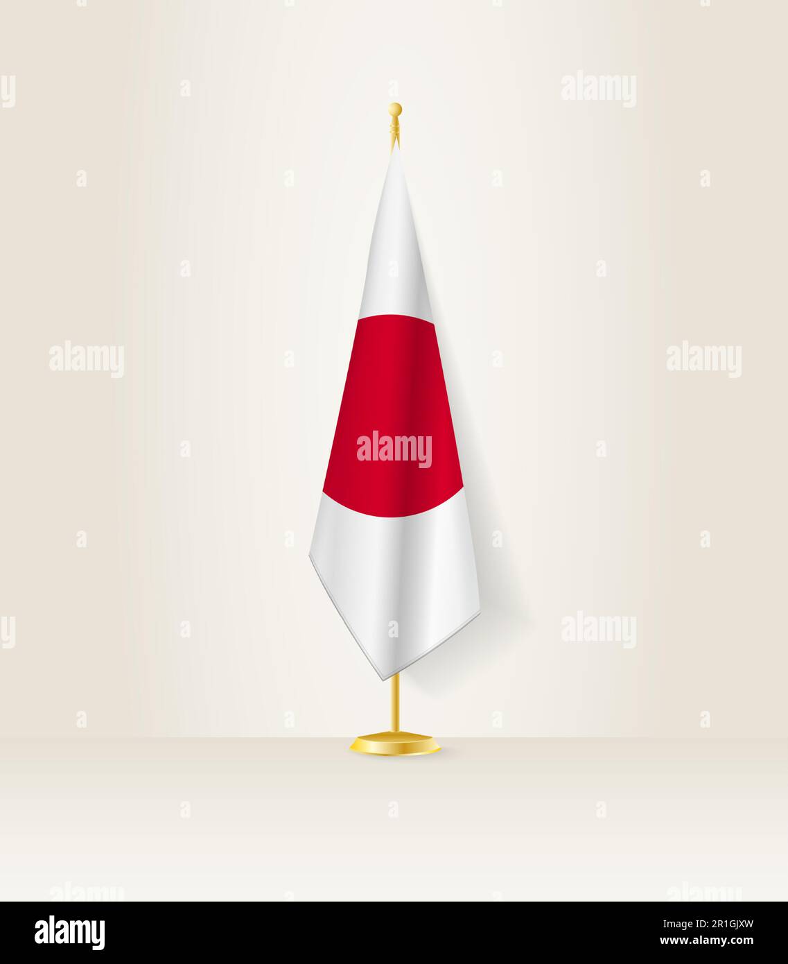 Japan flag on a flag stand. Vector illustration Stock Vector Image ...