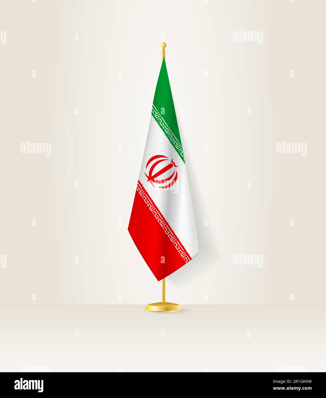 Iran flag on a flag stand. Vector illustration Stock Vector Image & Art ...
