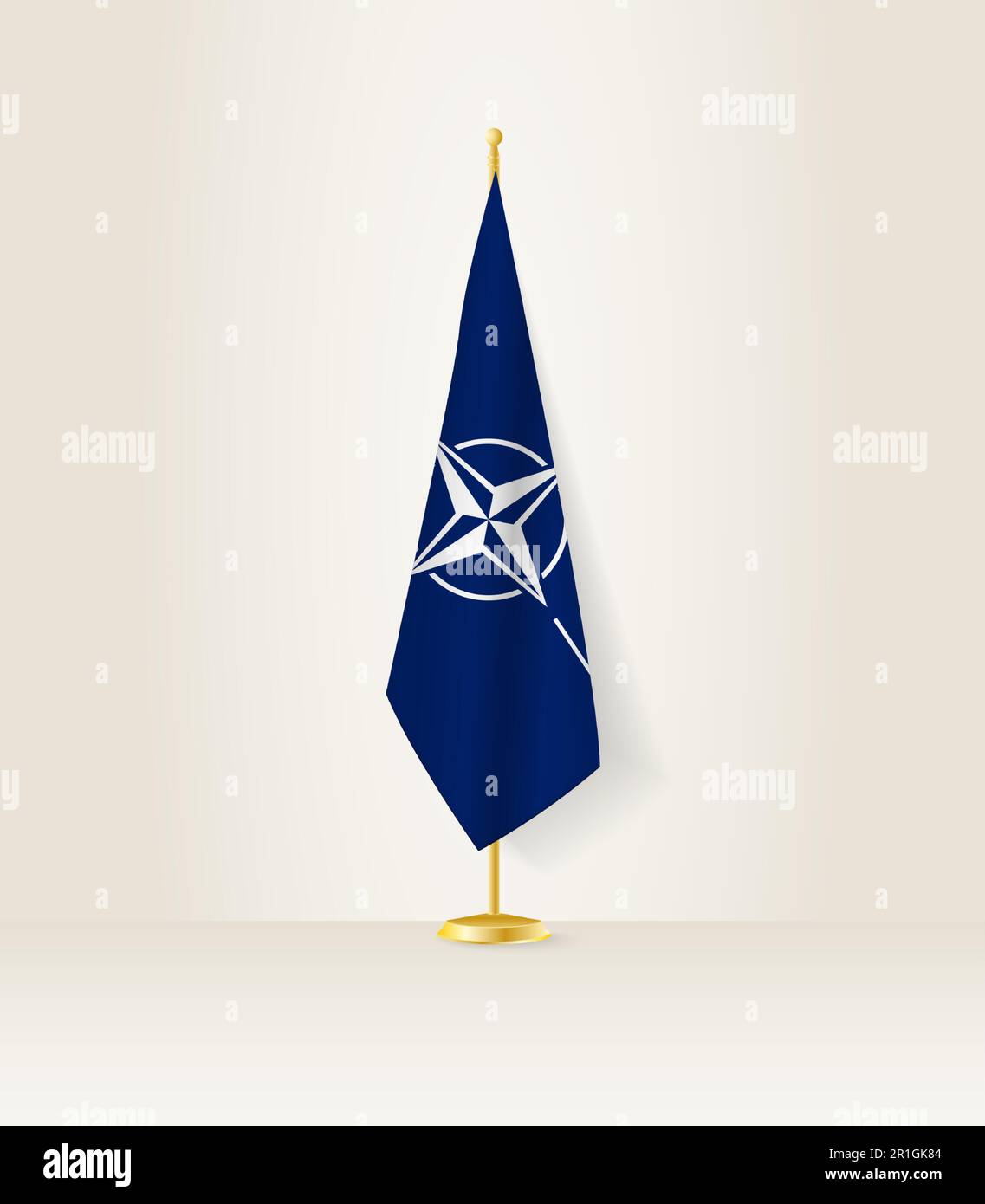 Nato flag on a flag stand. Vector illustration Stock Vector Image & Art ...