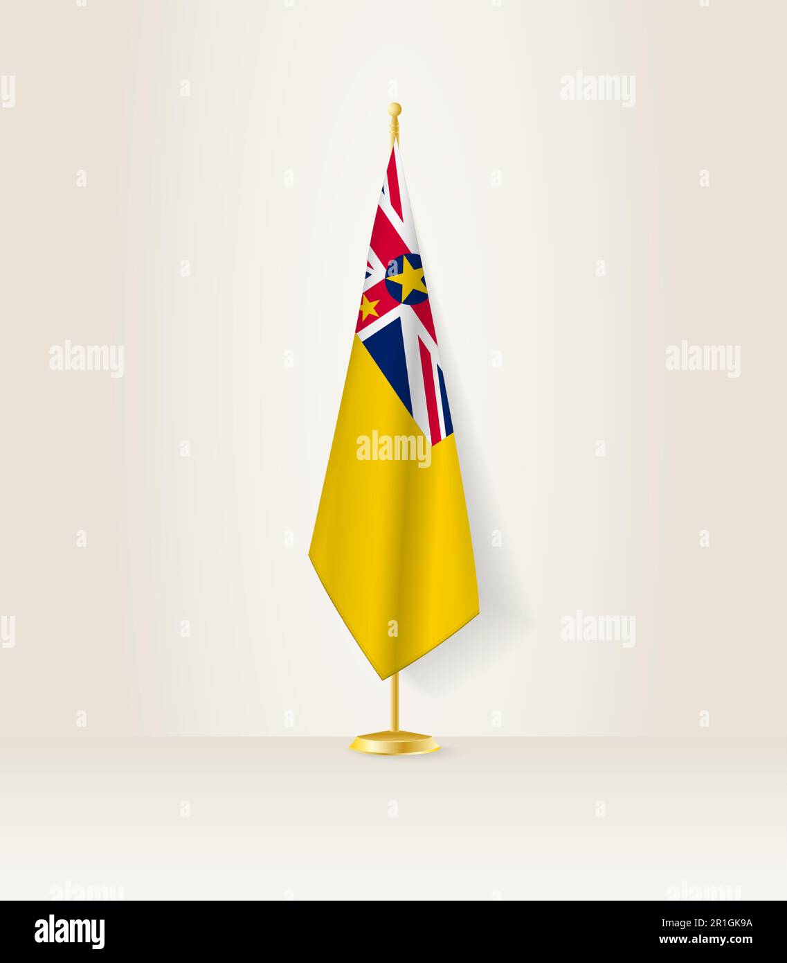 Niue flag on a flag stand. Vector illustration Stock Vector Image & Art ...