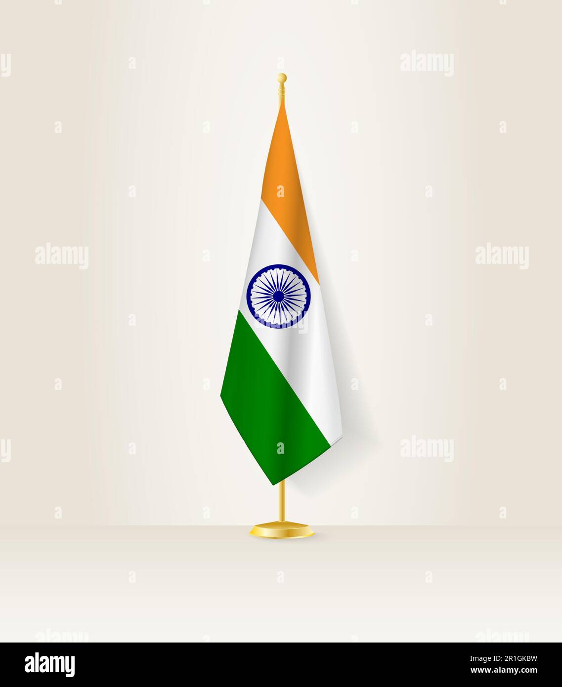 India flag on a flag stand. Vector illustration Stock Vector Image ...