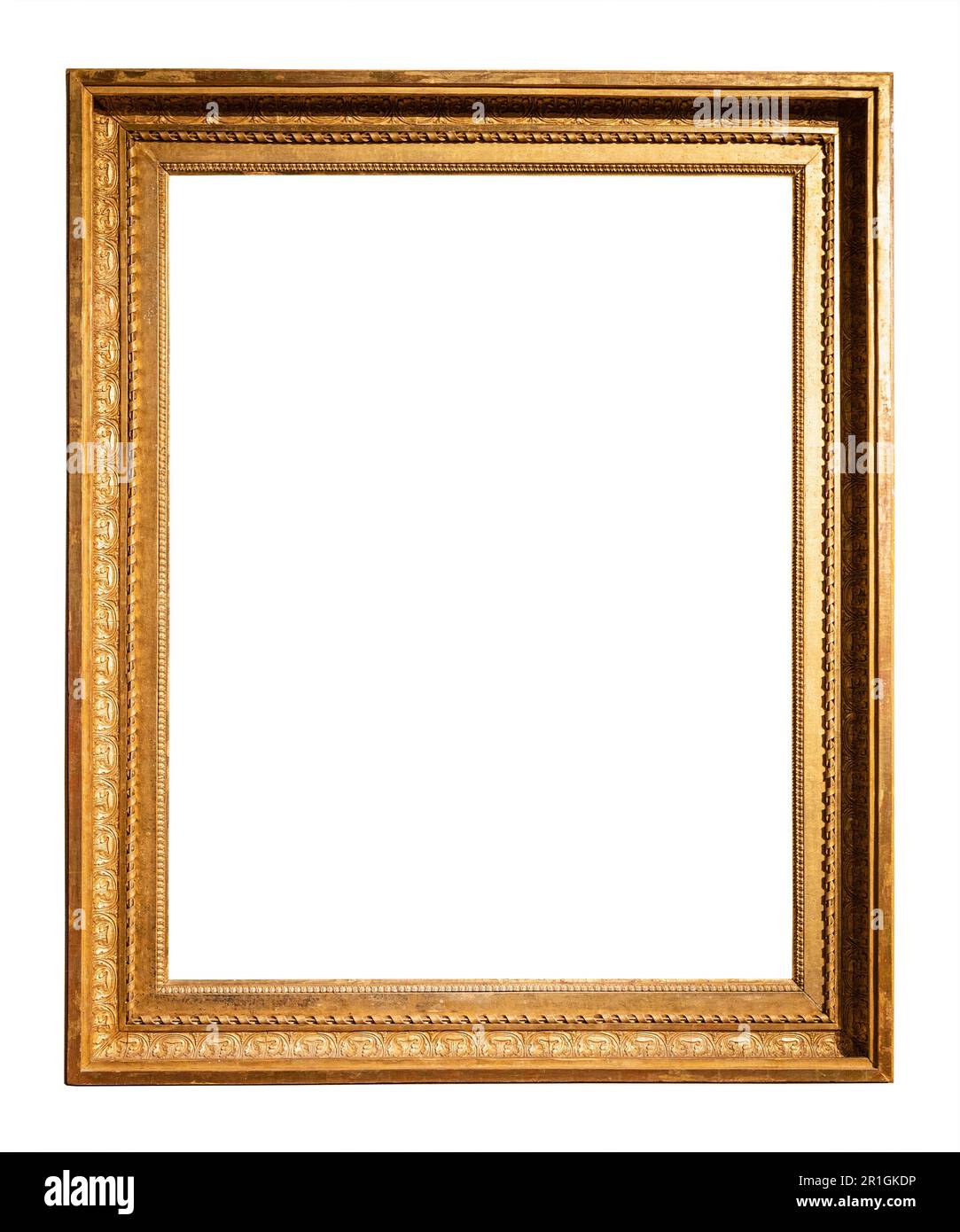 retro vertical classic yellow brown wooden picture frame isolated on ...