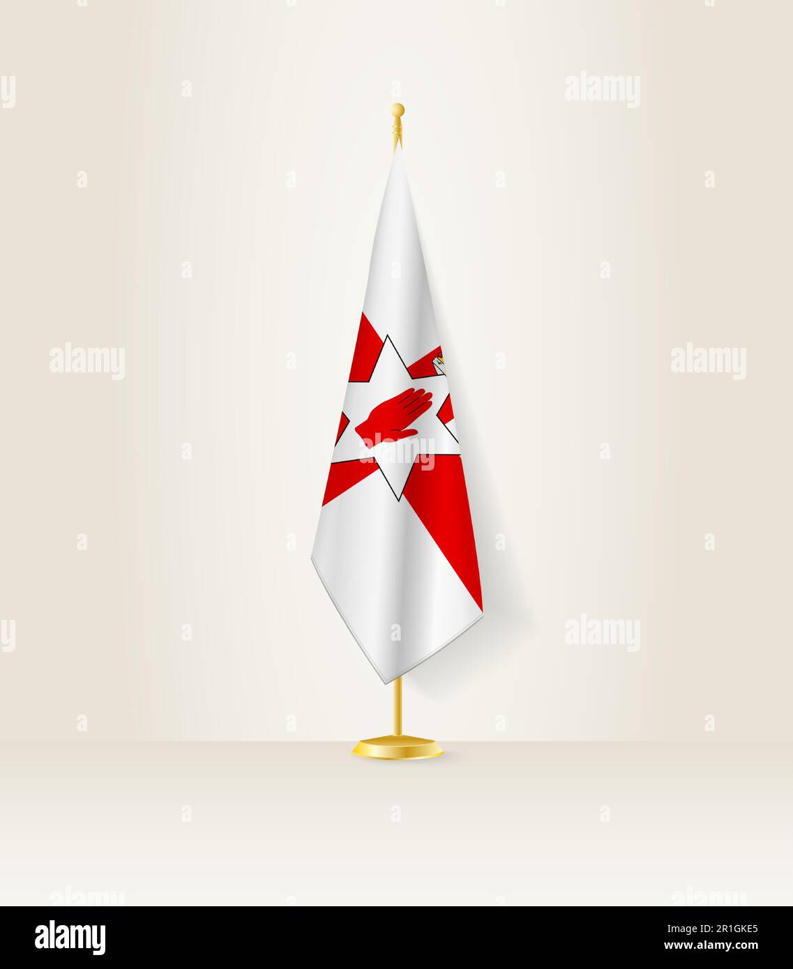 Northern Ireland flag on a flag stand. Vector illustration Stock Vector ...