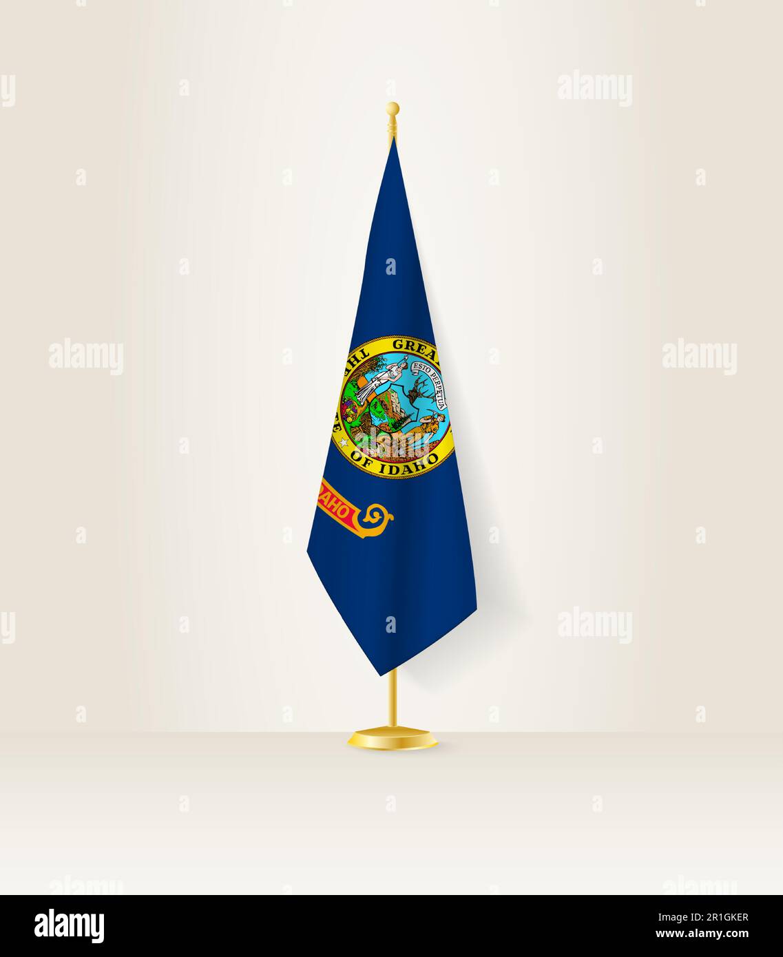 Idaho flag on a flag stand. Vector illustration Stock Vector Image ...