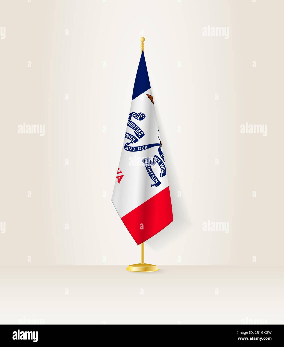 Iowa flag on a flag stand. Vector illustration Stock Vector Image & Art ...