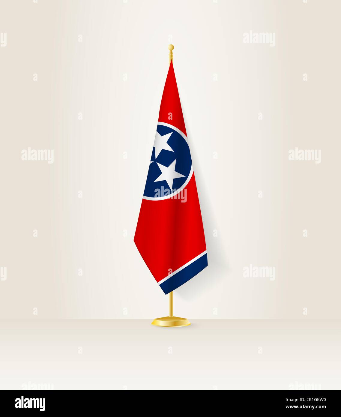 Tennessee flag on a flag stand. Vector illustration Stock Vector Image ...