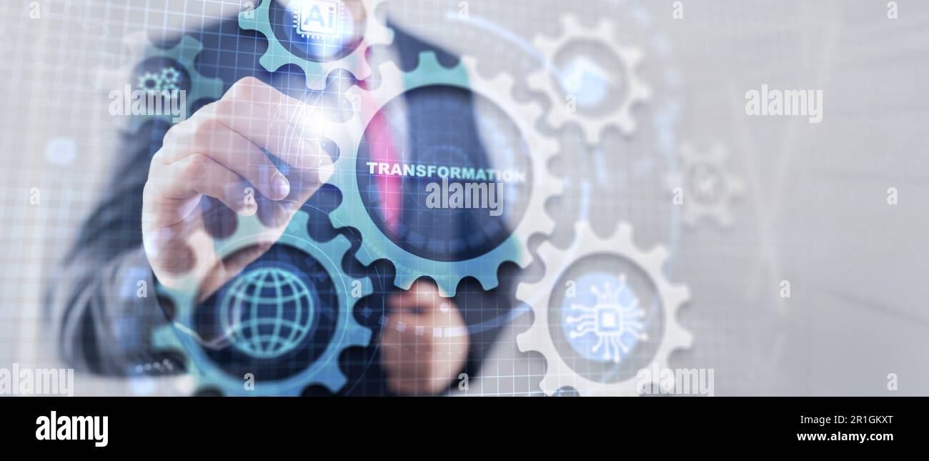 Transformation Business . Future and Innovation concept. Abstract ...