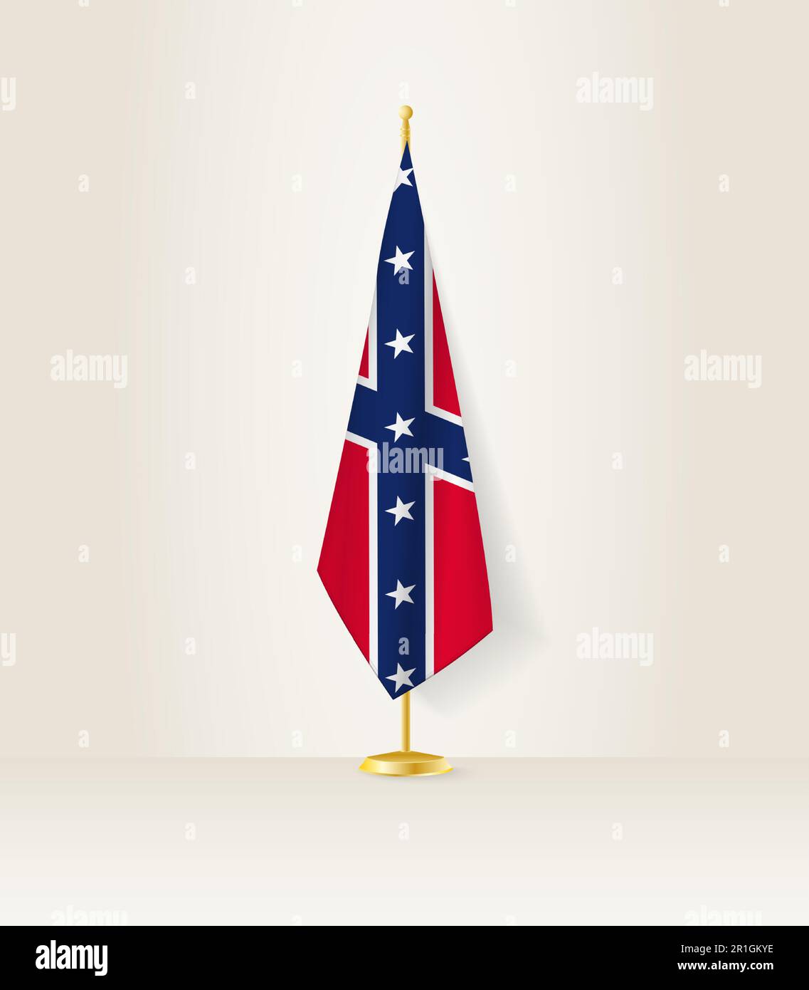 Confederate flag on a flag stand. Vector illustration Stock Vector ...