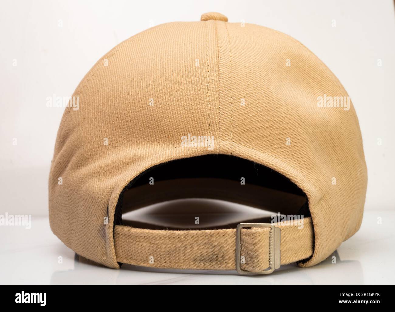 Back view of a brown baseball hat on a white background Stock Photo - Alamy