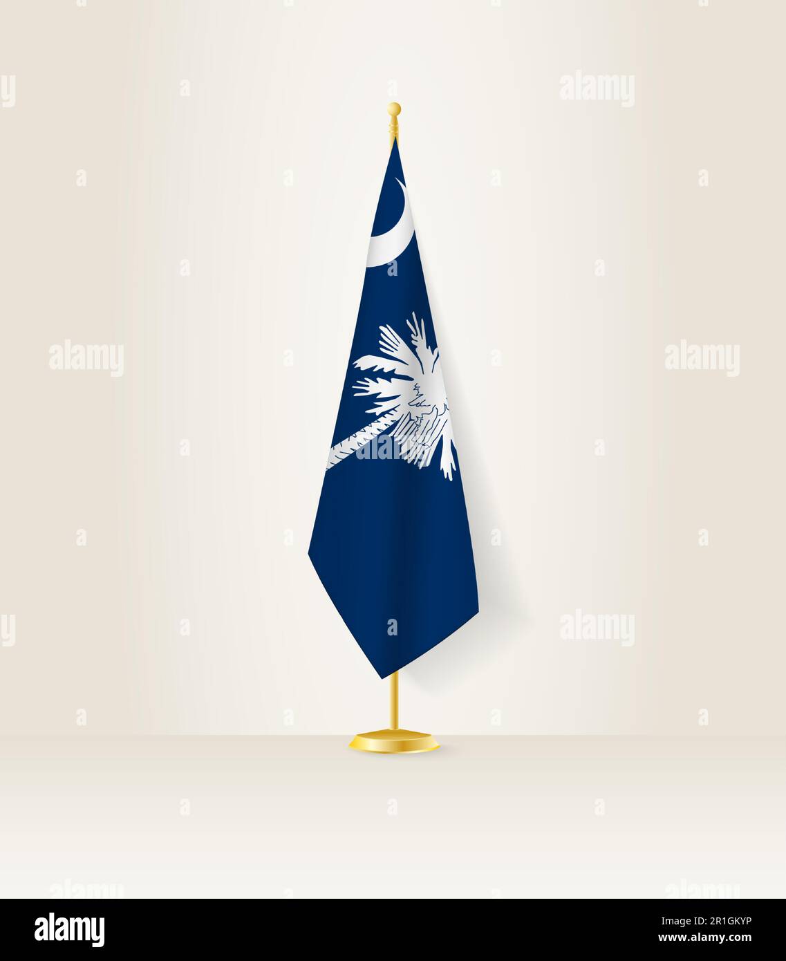 South Carolina flag on a flag stand. Vector illustration Stock Vector ...