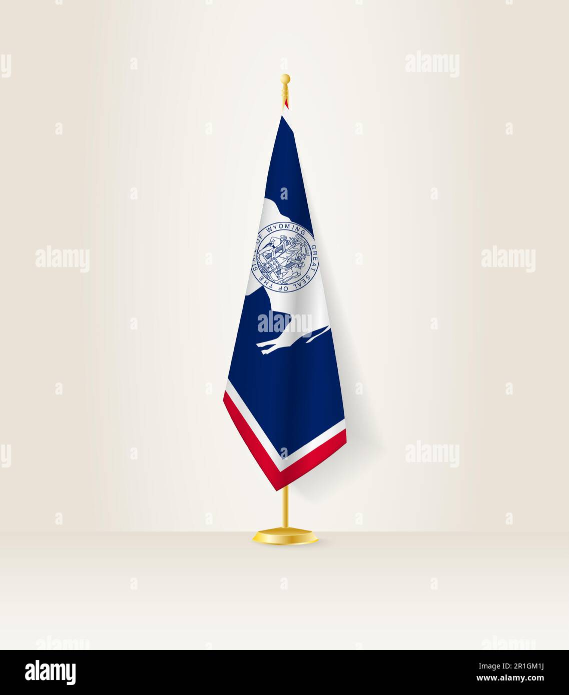 State flag wyoming bison Stock Vector Images - Alamy