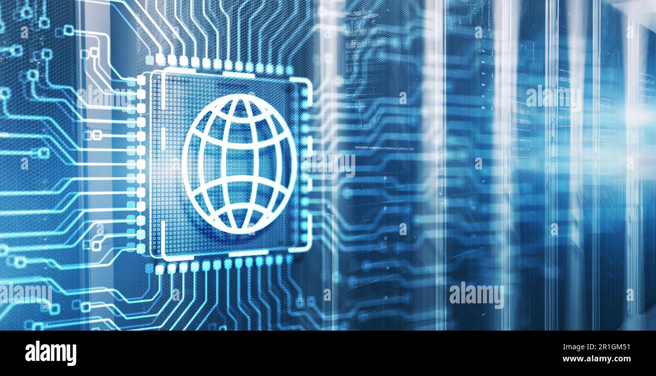 Global Telecom Connection Lines. Business, Data Exchange Stock Photo ...