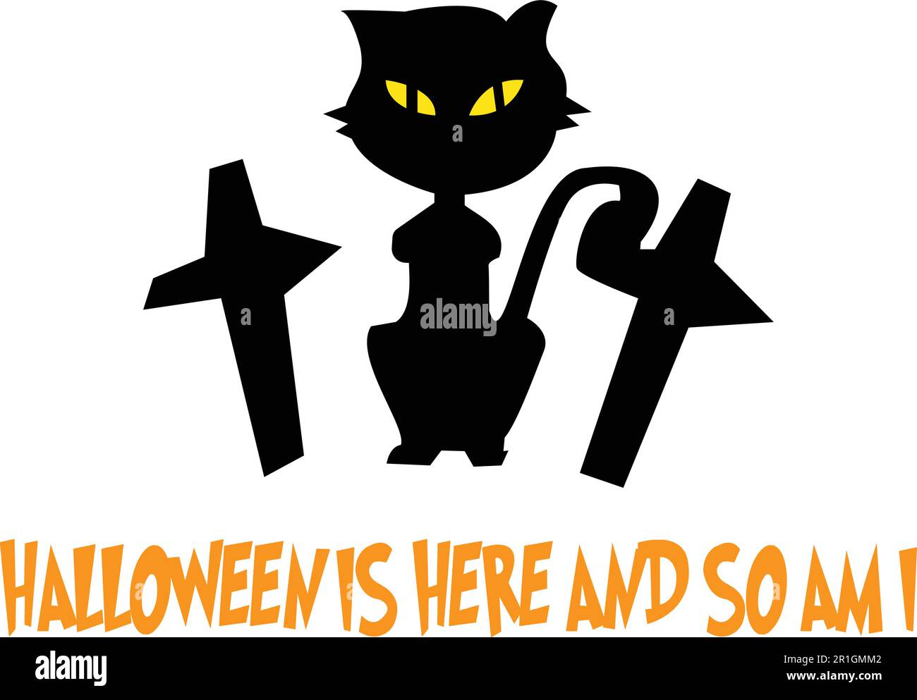 The "Halloween Is Here, So Am I" T-Shirt Design is a fun and festive ...