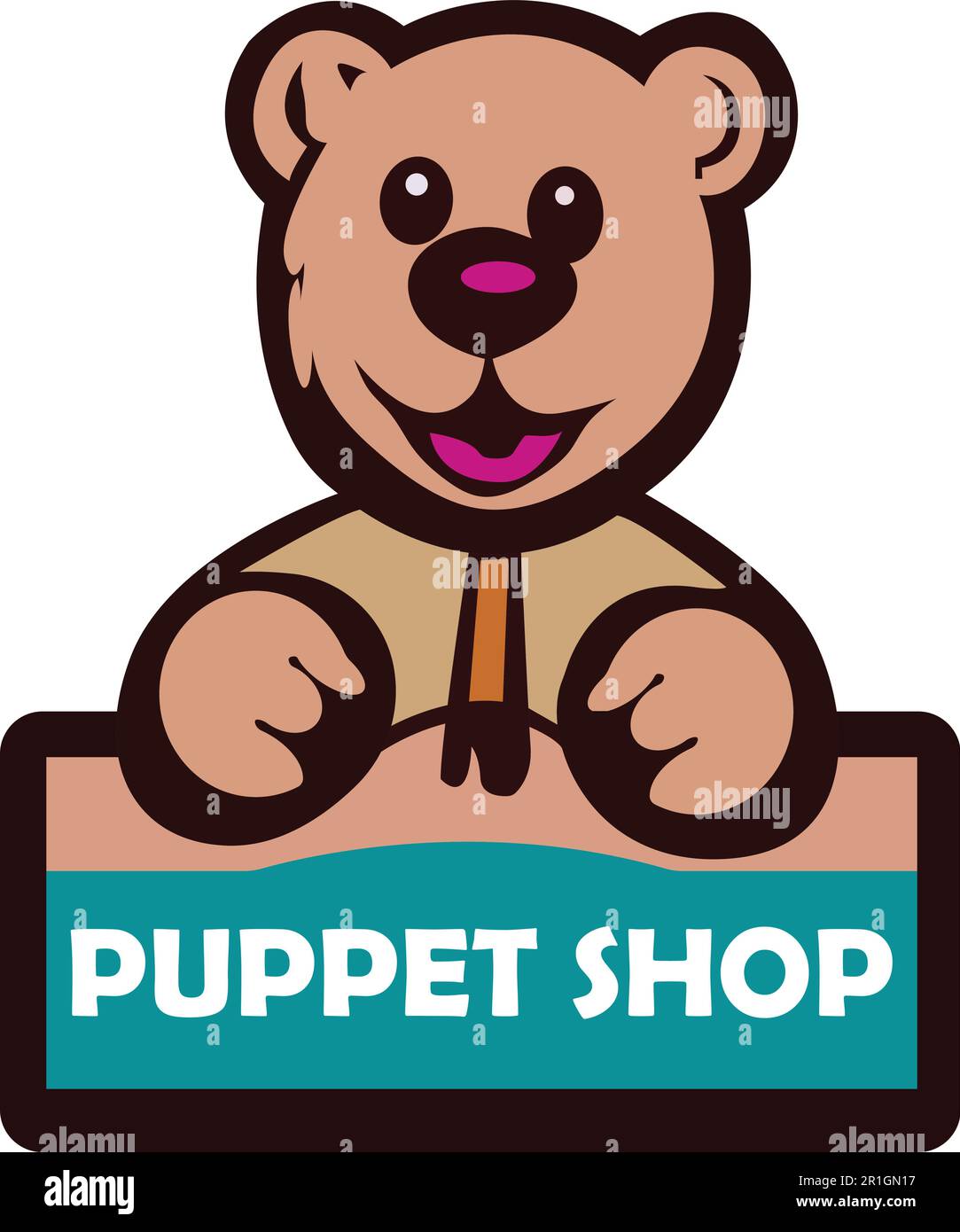 Our Puppet Shop Logo Template with a bear is the perfect choice for ...