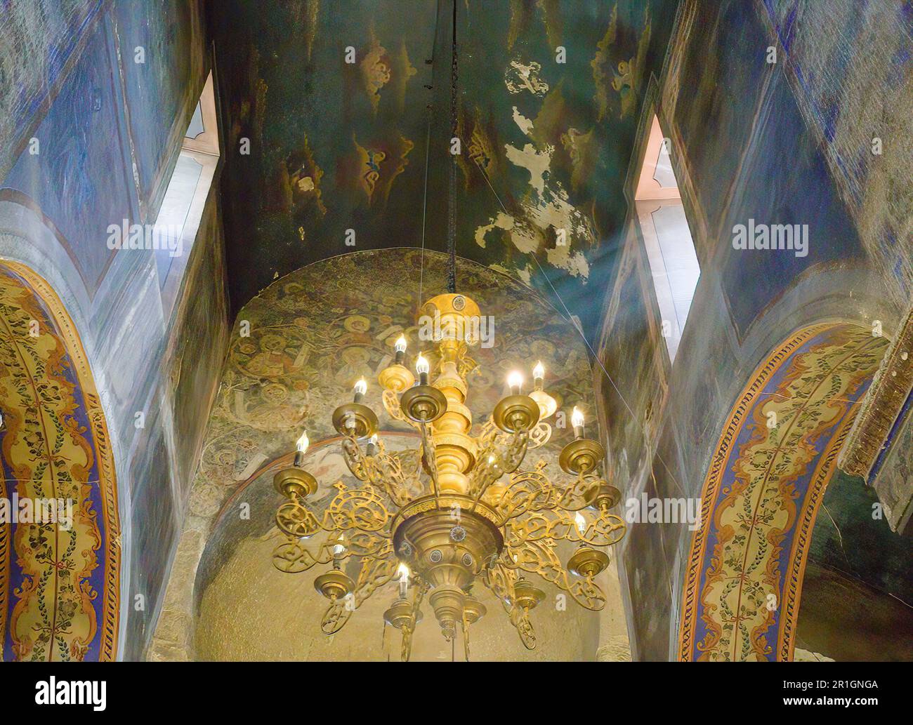 Inside the country's oldest church Stock Photo - Alamy