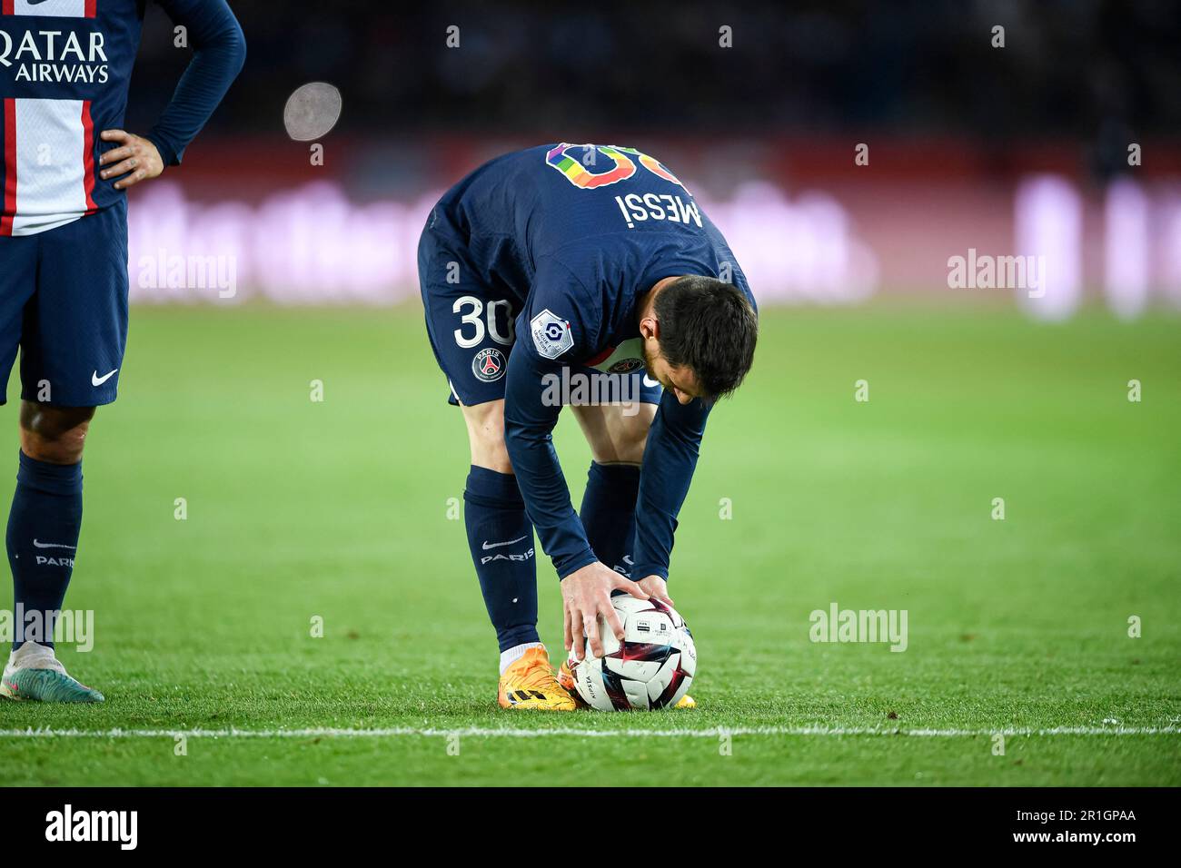 Leo Lionel Messi during the Ligue 1 football (soccer) match between AC ...
