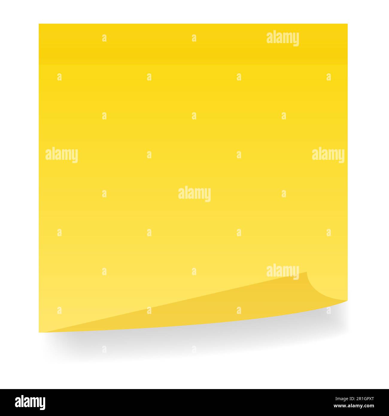 Realistic yellow stick note with shadow. Vector illustration isolated ...