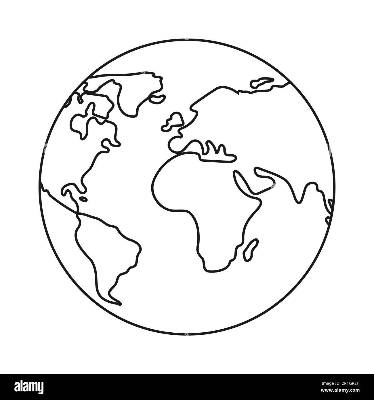 World line planet icon. Vector illustration isolated on white ...