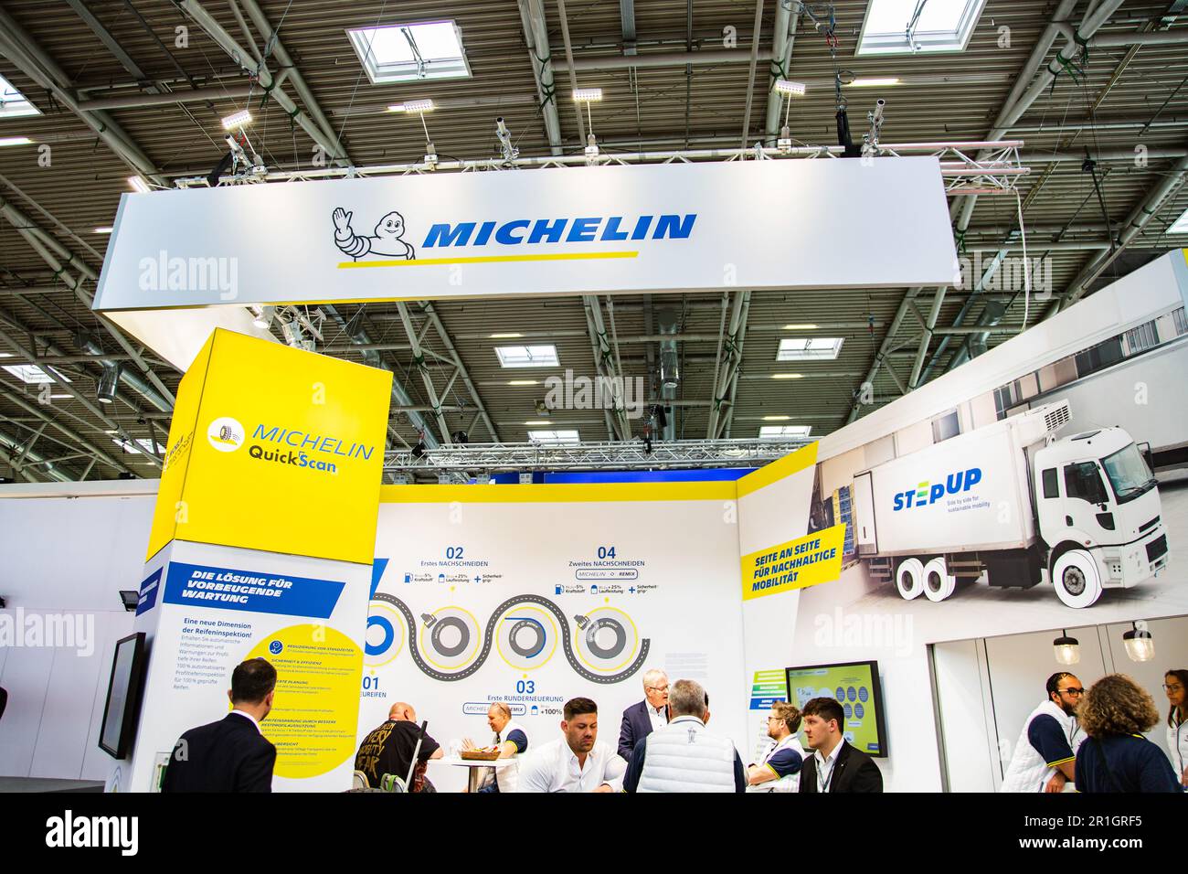 Munich, Germany. 12th May, 2023. Michelin booth on May 12, 2023 at the ...