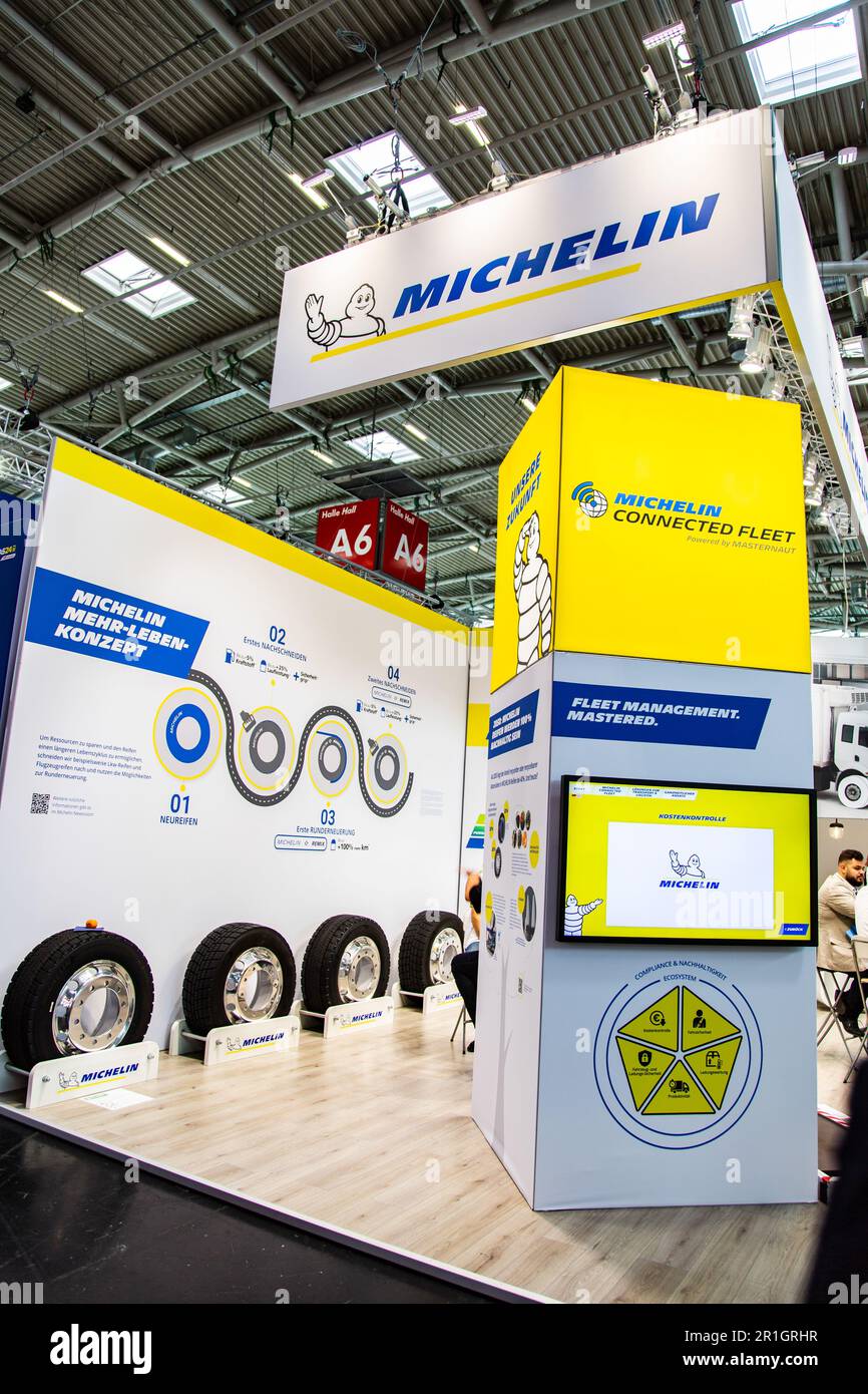 Munich, Germany. 12th May, 2023. Michelin booth on May 12, 2023 at the ...