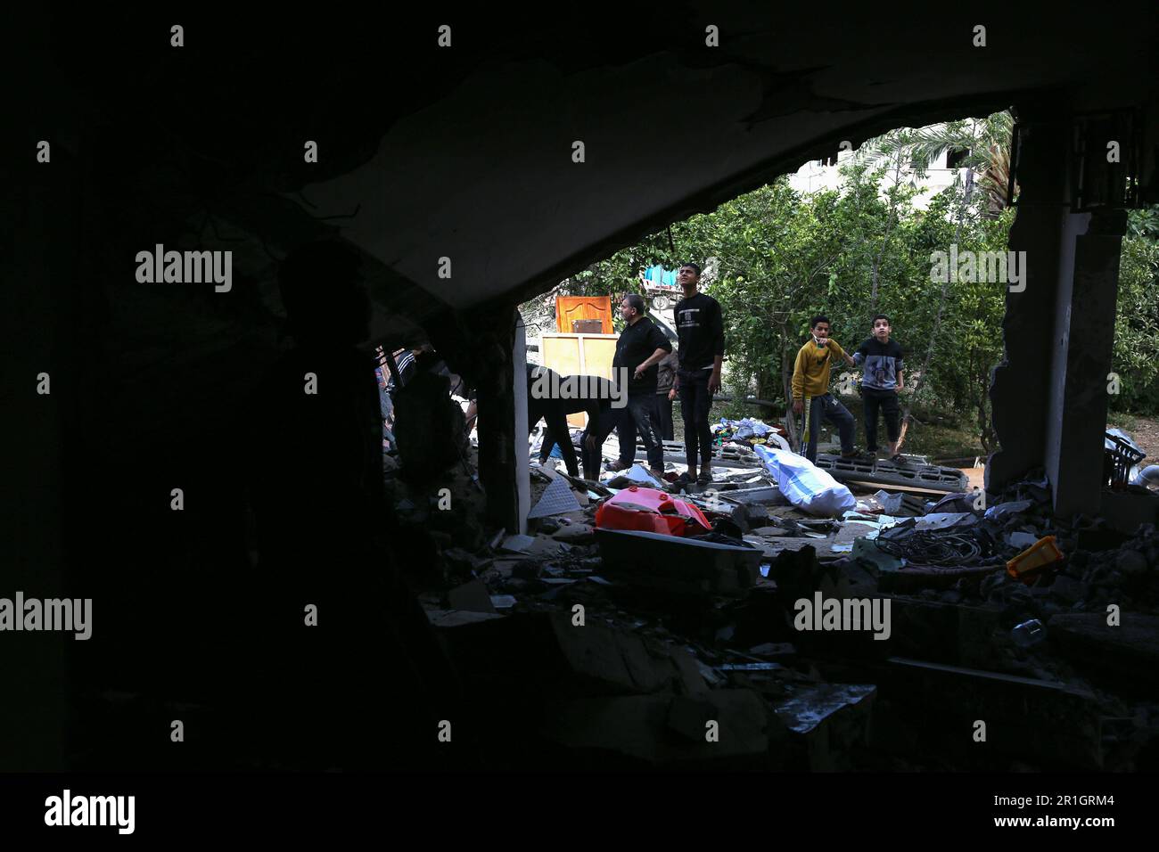 May 13, 2023, Gaza, Gaza strip, Palestine: Palestinian men from the ...