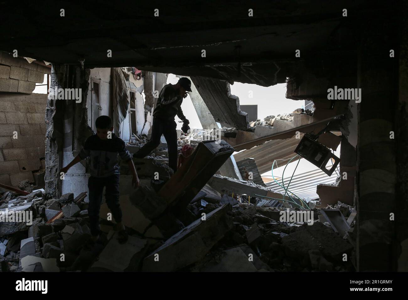 May 13, 2023, Gaza, Gaza strip, Palestine: Palestinian men from the ...