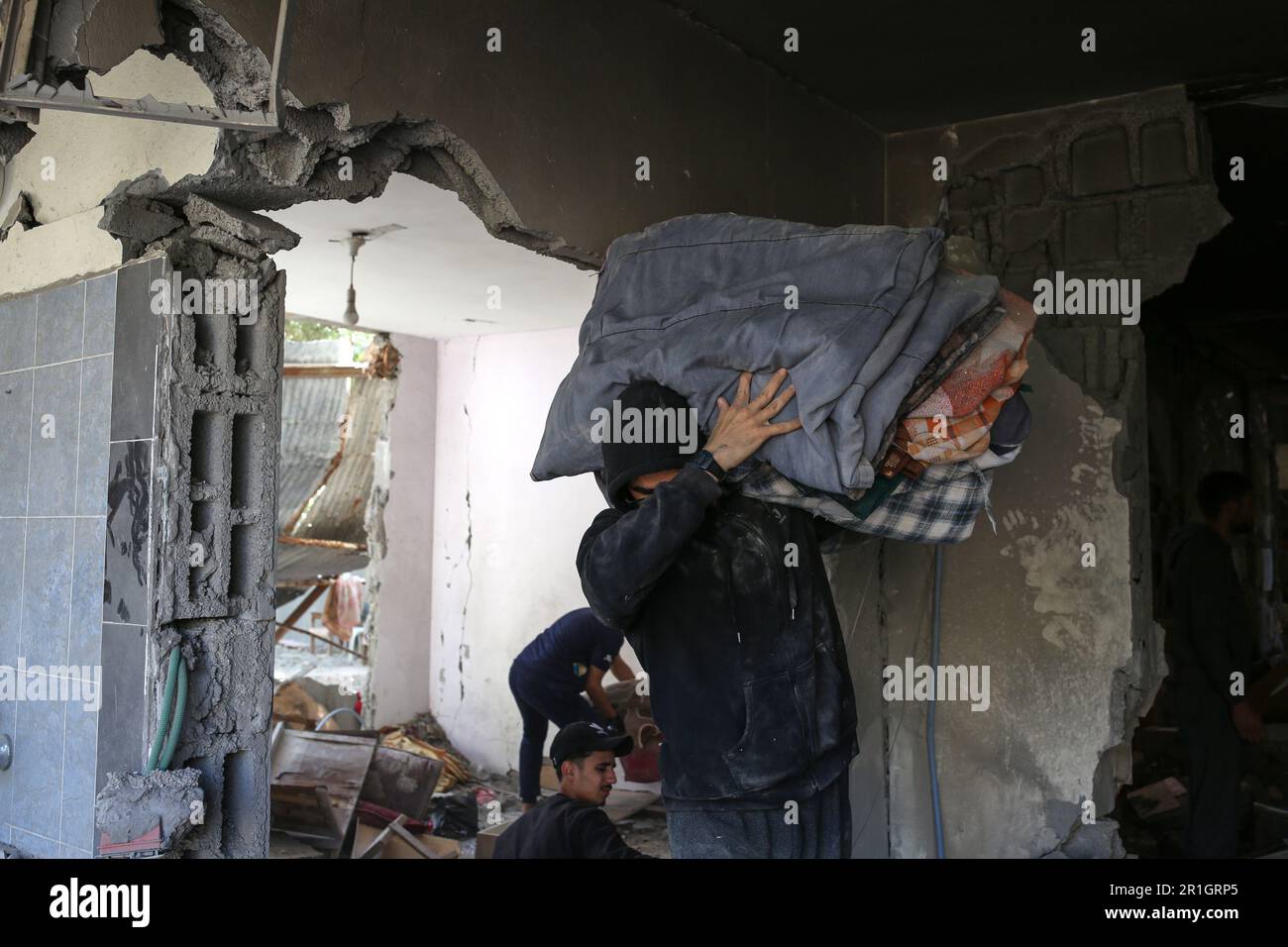 May 13, 2023, Gaza, Gaza strip, Palestine: Palestinian men from the ...