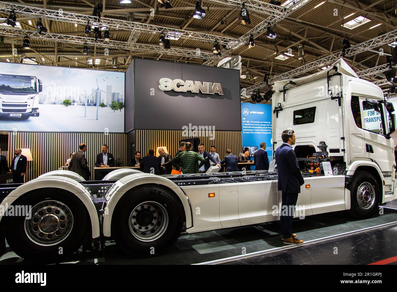 Munich, Germany. 12th May, 2023. Scania booth on May 12, 2023 at the ...