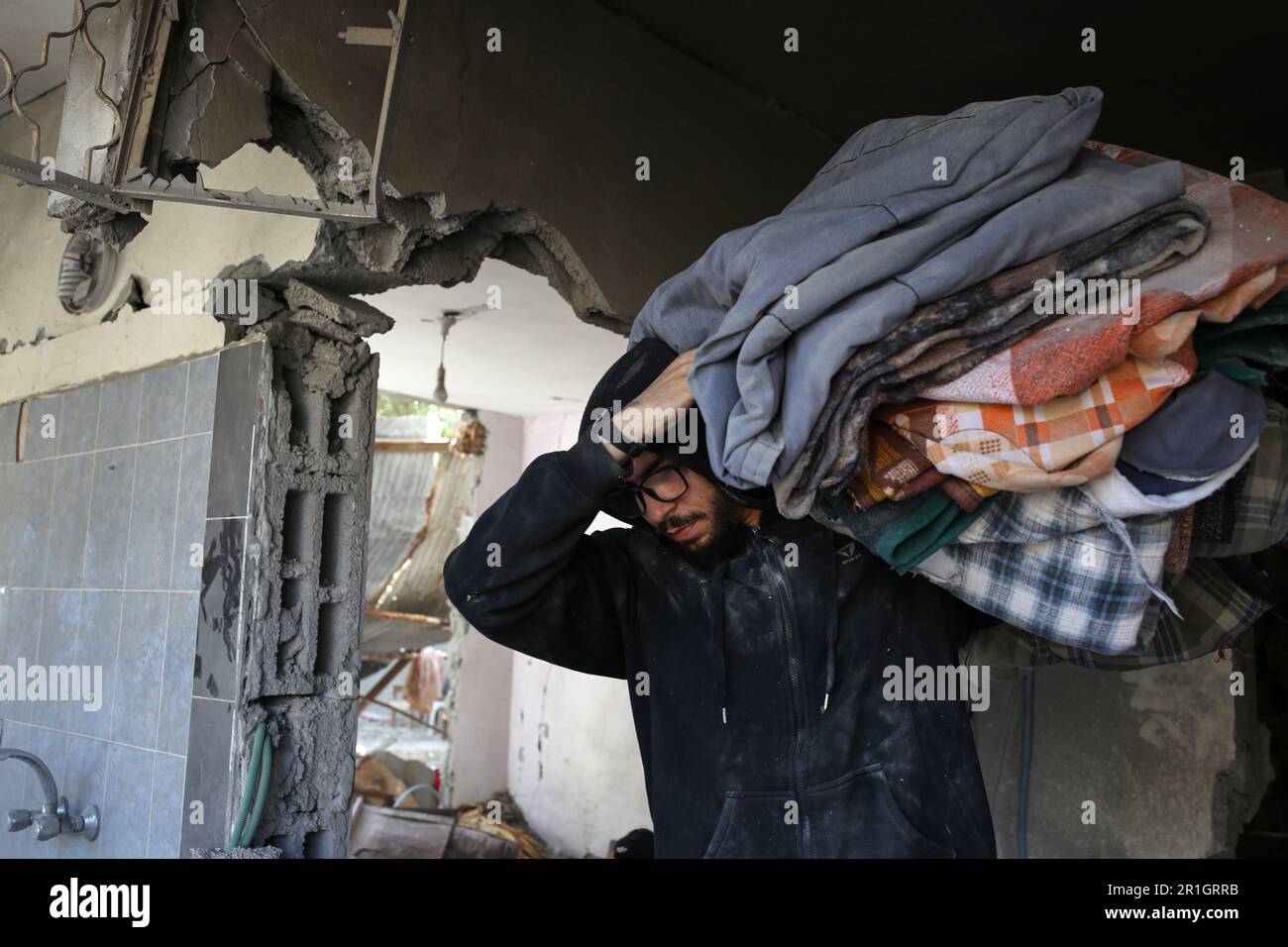 May 13, 2023, Gaza, Gaza strip, Palestine: Palestinian men from the ...