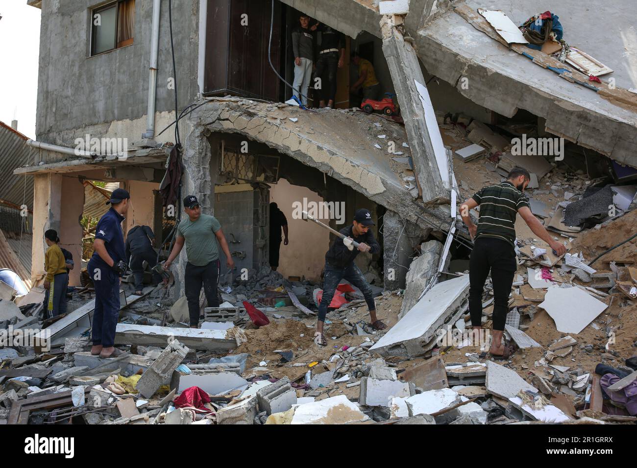 May 13, 2023, Gaza, Gaza strip, Palestine: Palestinian men from the ...
