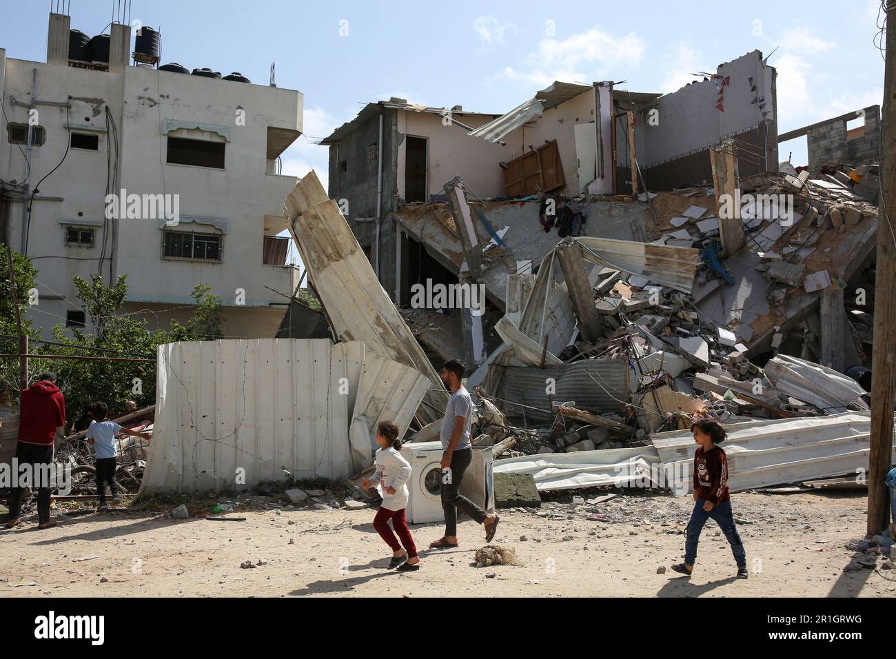 May 13, 2023, Gaza, Gaza strip, Palestine: Palestinian men from the ...