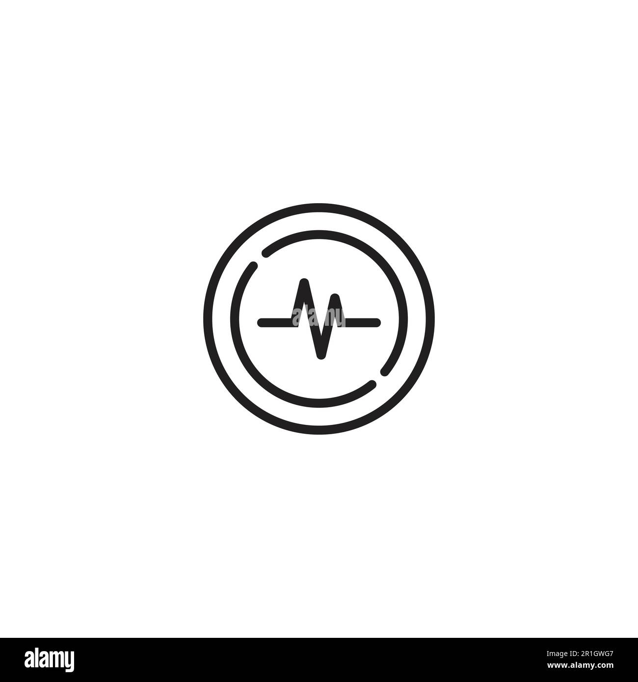 Heart Beat or Sound Wave logo or icon design Stock Vector Image & Art ...
