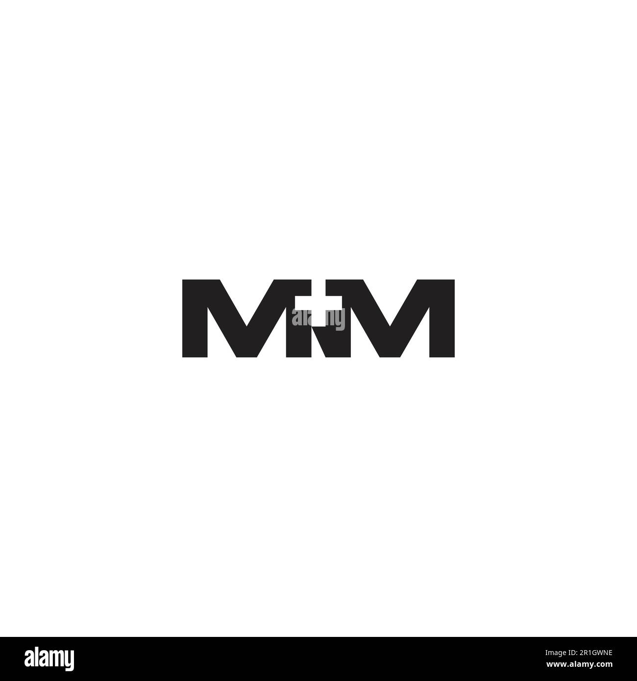 Letter MM and Medical Cross or Plus Sign logo or icon design Stock ...